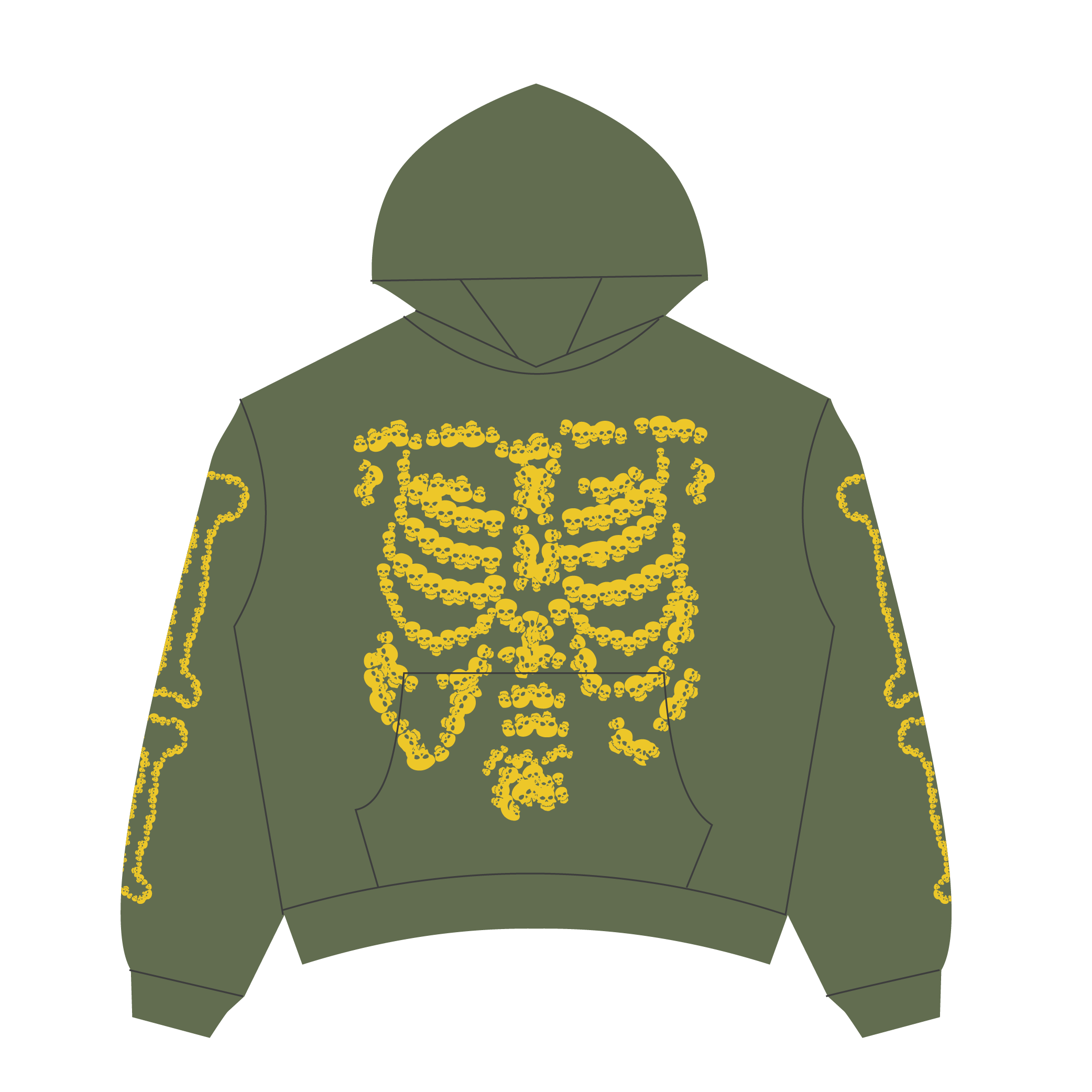 Heaven Skeleton Arc Logo Hoodie (Green/Yellow) – HEAVEN