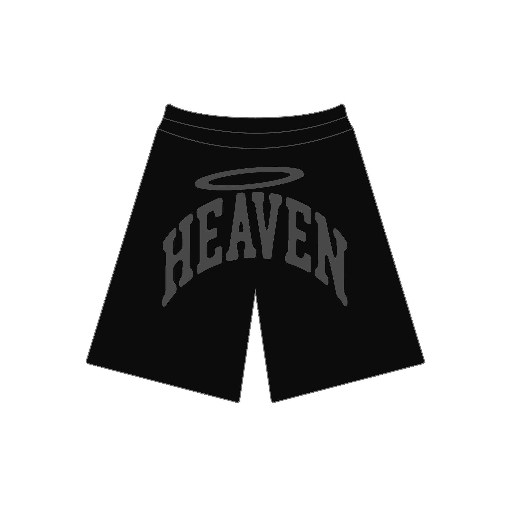 Heaven Arc Logo Sweahshorts (Black/Black) – HEAVEN